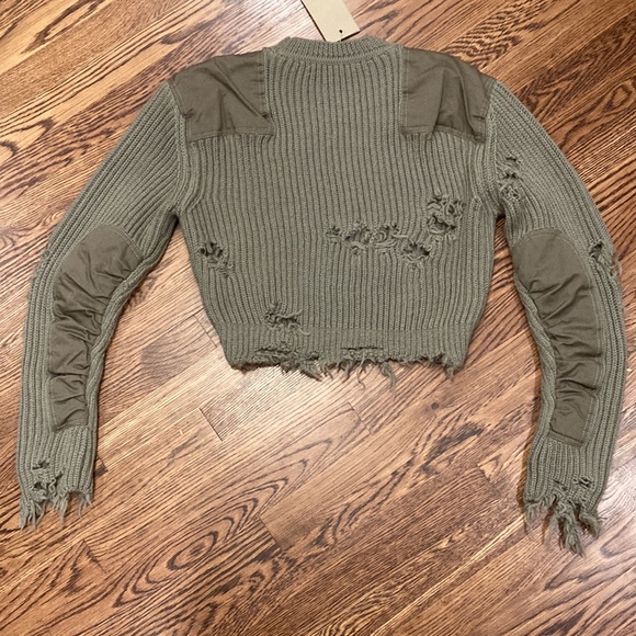Yeezy | Sweaters | Nwt Yeezy Season 3 Destroyed Crop Military Sweater W ...